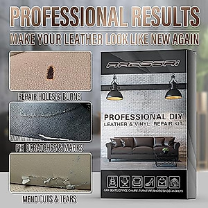 ARCSSAI ARCSSAL Leather Repair Kit for Furniture, Sofa, Jacket, Car Seats and Purse. Super Easy Instructions to Match Any Color, Restore Any Material, Bonded, Italian, Pleather, Genuine