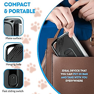 PUREVACY Black Self Cleaning Slicker Brush. Cat Brush with Release Button. Self Cleaning Dog Brush for Long Haired Dogs and Short Haired with Sturdy Case, Blades. Pet Grooming Brush for Dogs Shedding