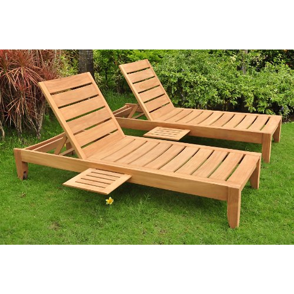 New Grade A Teak Multi Position Sun Chaise Lounger Steamer - Furniture only - Atnas Collection #WHCHAT