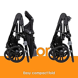 Baby Trend Morph Single to Double Modular Stroller Travel System with EZ-Lift™ PLUS Infant Car Seat, Dash Black