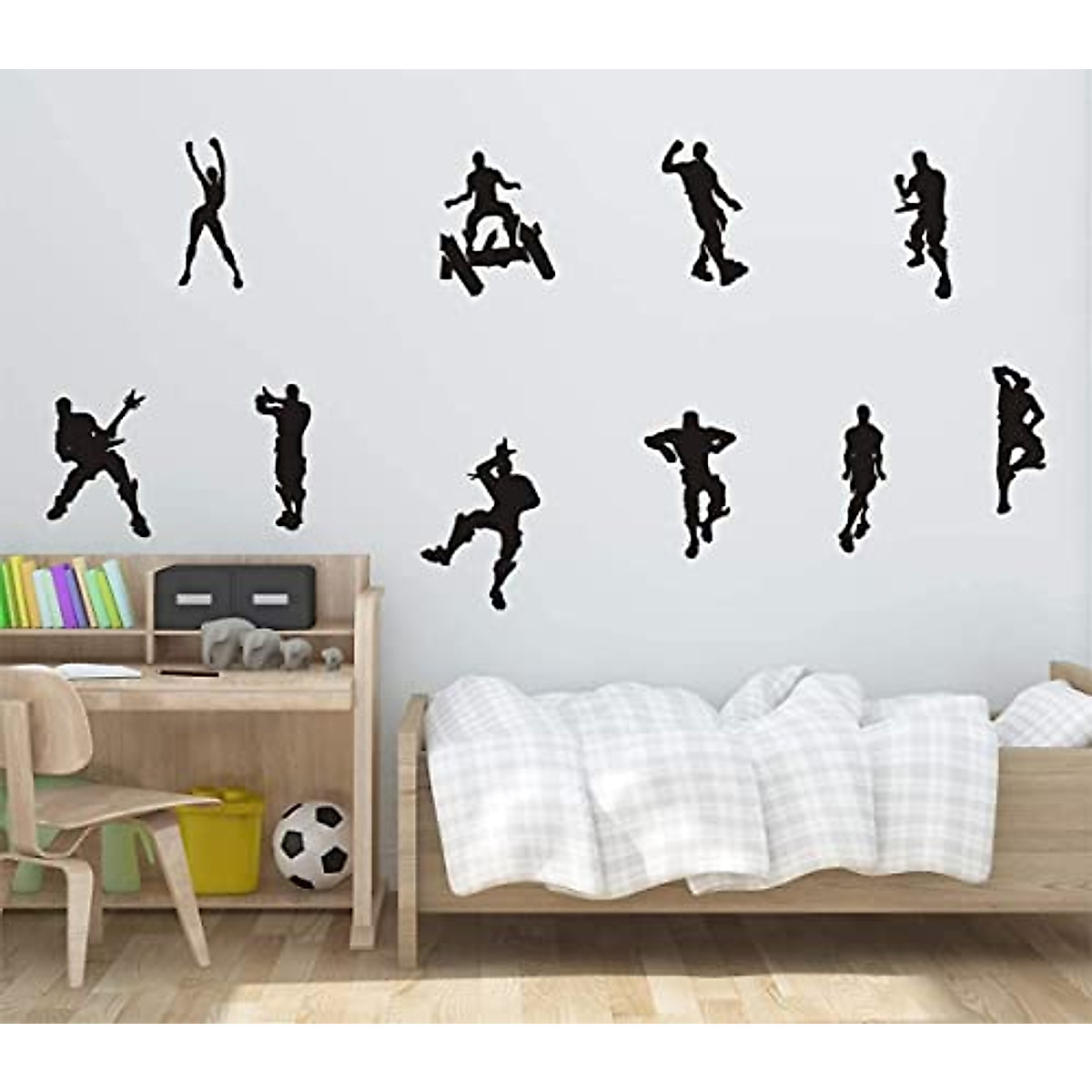 LHKSER Game Wall Decal Wall Sticker Poster Floss Dancing Decal Nursery Boys Room Wall Vinyl Decal Game Stickers (Black++)