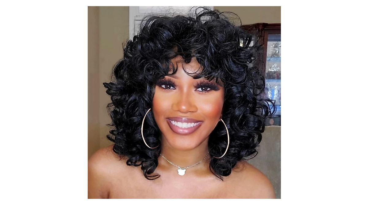 Andromeda Short Curly Wig for African American Women