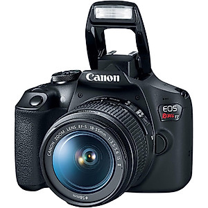 Canon EOS Rebel T7 DSLR Camera with Canon EF-S 18-55mm f/3.5-5.6 is II Lens + 64GB Memory Card + Accessories Including: Case, Card Reader & More