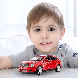 TGRCM-CZ Diecast Model SUV Cars Toy Cars, SRX 1:32 Scale Alloy Pull Back Toy Car with Sound and Light Toy for Girls and Boys Kids Toys (Red)