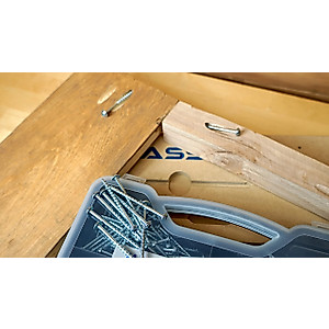 Massca Wood Screws Assortment Kit - Pocket Hole Screws with Plastic Storage Box, 500 Set Screw Assortment Kit Heavy Duty, Fine Thread, Zinc Plated Set Screws for Woodworking, Varying Lengths