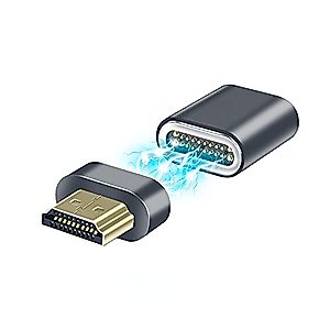 AUCON Magnetic HDMI to HDMI Converter 2.1 HDMI Adapter 8K UHD Video Compatible with Computer Smart Box Monitor TV Projector
