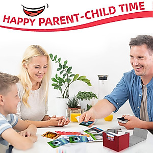 2 Pieces Card Deck Case Trading Card Storage Boxes Magnetic Deck Holder Leather Deck Sleeves to Storage 100 Cards Guardian Guardian (Horizontal,Red, Blue)