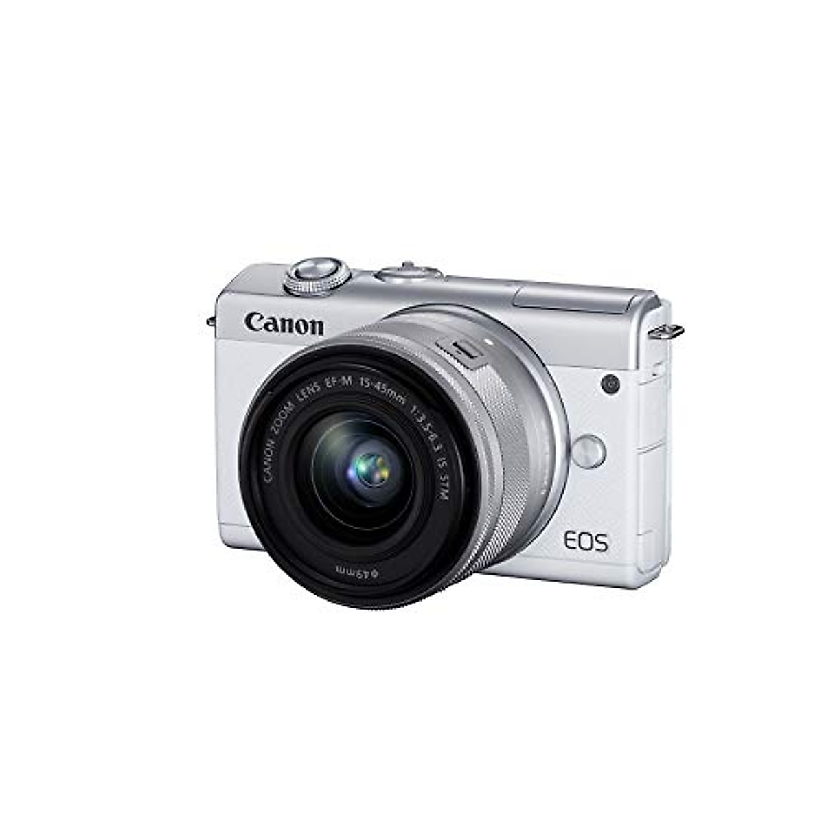 Canon EOS M200 Compact Mirrorless Digital Vlogging Camera with EF-M 15-45mm Lens, Vertical 4K Video Support, 3.0-inch Touch Panel LCD, Built-in Wi-Fi, and Bluetooth Technology, White