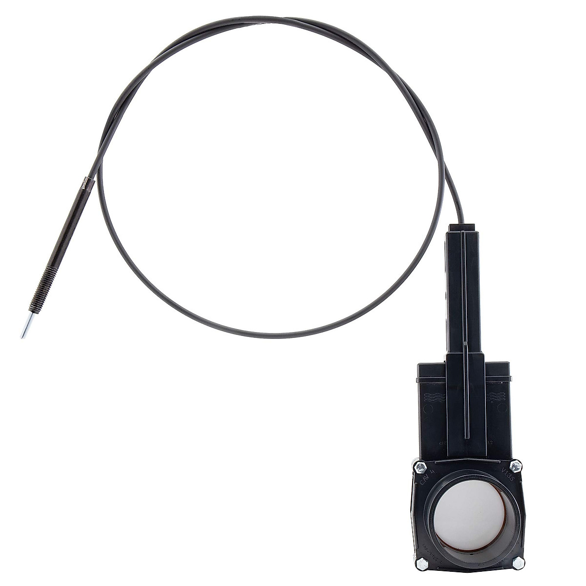 RecPro RV 3" Waste Valve | Holding Tank Termination Valve | 6-ft Release Handle