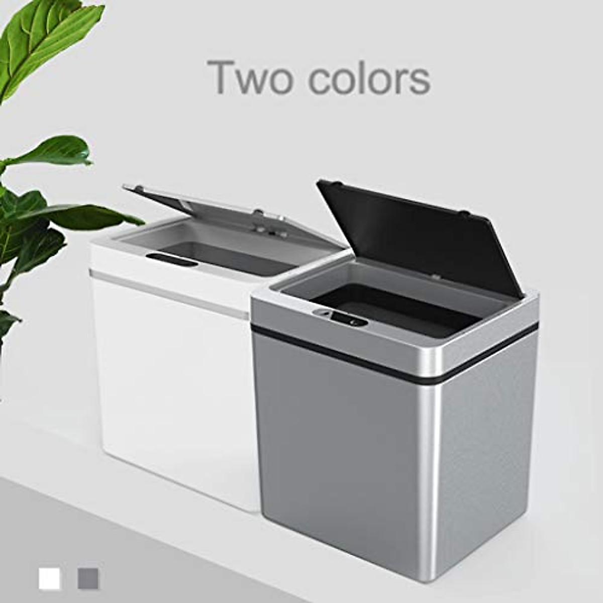 Zeiwohndc Intelligent Induction Trash Can Automatic Sensing Garbage Bin Smart Infrared Motion Sensor Waste Basket, 4 Gallons