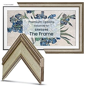 Deco TV Frames - Warm Silver Smart Frame Compatible ONLY with Samsung The Frame TV (32", Fits 2021-2023 Frame TV)