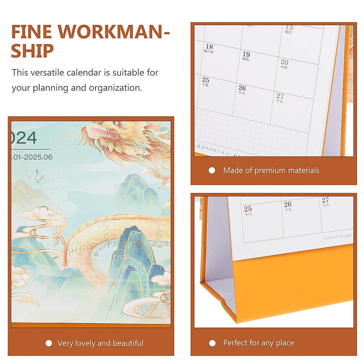 MAGICLULU Decor Office Table Calendar Office Standing Calendar Tabletop Standing Calendar Office Monthly Calendar Small Calendar Monthly Calendar Ornament Home Supply Household Products Desk