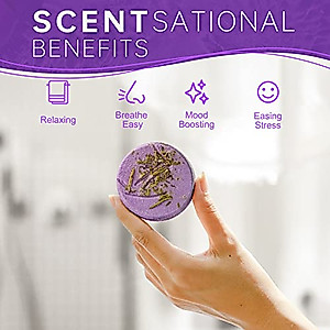 Aromatherapy Shower Steamers Christmas Gifts Set Lavender - Swcandy 8 Pcs Bath Bombs Gifts for Women, Shower Bombs with Essential Oils Relaxation Gifts for Home SPA, Melts for Women Who Has Everything