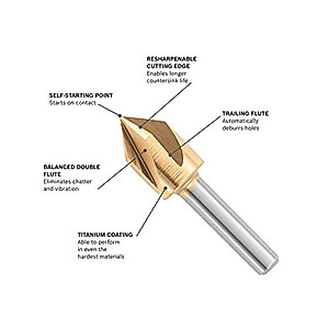 BOSCH CST1 1/2 In. Titanium-Coated Countersink