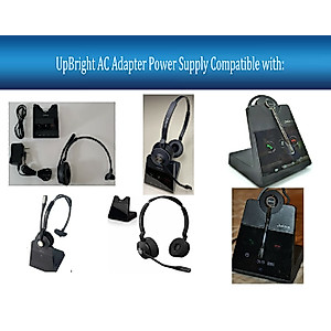 UpBright 7.5V AC/DC Adapter Compatible with Jabra Engage 65 75 Mono Stereo Wireless Headset 9553-553-125 9559-553-125 9555-553-125 9556-583-125 9559-583-125 9555-583 7.5VDC 700mA Power Supply Charger