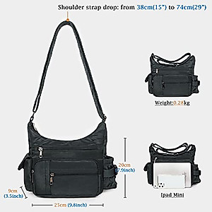 VOLGANIK ROCK RFID Anti Thief Crossbody Bag for Women Waterproof Shoulder Bag Messenger Bag Casual Nylon Purse Handbag