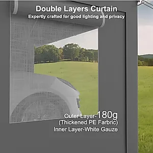 GarveeLife 10x20ft Carport Heavy Duty, Portable Garage with 2 Doors + 4 Window, Upgraded Carport with Reinforced Steel Poles, Uv Resistant Waterproof Tarp, Portable Carport for Car, Truck, Boat