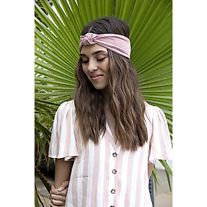 Scunci by Conair Soft Knot Headwraps in Neutral Mauve and Dark Grey, 2 Count