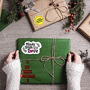 Rainbow & Handmade Small Shop & Business Stickers - Packaging Stickers (Made with Love)