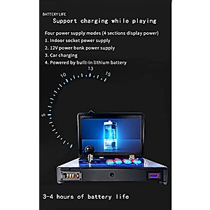 WYGaming Pandora Arcade Portable Retro Video Game Player Built-in 20000+ Classic Games 14 inch LED Integrated Recreation Arcade Emulator Console Compatible with FBA/N64/Arcade/MAME