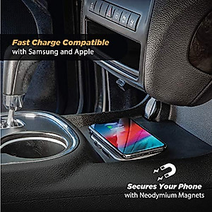 Scosche CRQ03 MagicMount Charge 2011 to 2013 Dodge Durango 10W Qi-Certified Magnetic Surface Mount with Bezel for use with Smartphones