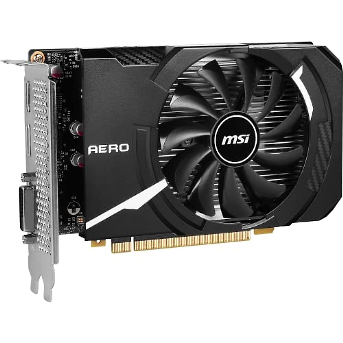 MSI Gaming GeForce GTX 1630 4GB GDRR6 64-Bit HDMI/DP/DVI Single Fan OC ITX Graphics Card (GTX 1630 AERO ITX 4G OC)