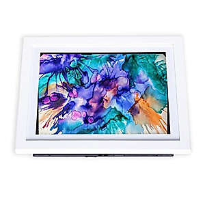 Package of 2 Li'l Davinci® Kid's Art Frames - front-opening, EZ Store wooden frames that allow you to hold up to 50 items in each! (2 frames for 8.5x11 items, White)