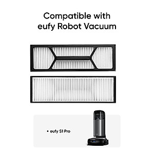 eufy High-Performance Filter for Robot Vacuum Omni S1 Pro, 2 Packs Included