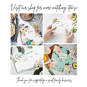 Recipe Binder Page Protectors for 8.5 x 9.5 inch Binders. Holds 50 Protective Sleeves That Hold 6.5" x 8.5" Full Recipe Cards, Heavyweight Crystal Clear Plastic Archival Sleeves, Heartstrings Studio