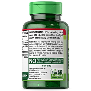 Vitamin D3 5000 IU | 300 Softgels | High Potency Vitamin D | Non-GMO and Gluten Free Supplement | by Nature's Truth