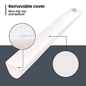 YENING Baby Bed Bumpers for Toddlers Foam Bed Guard Rail for Kids Bed Toddler Bed Bumper for Twin Full Queen King Size Bed White, 1-Pack