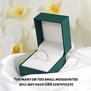 Hitlinker Moissanite Wedding Band Emerald Cut Baguette Rings for Women S925 Sterling Silver Moissanite Rings D Color VVS1 Lab Created Diamond Rings Half Moissanite Eternity Band Baguette Wedding Band