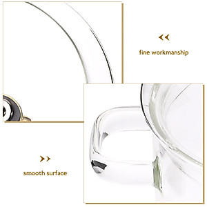 Yardwe Soup Pot Milk Hot Pot High Borosilicate Noodle Pot Christmas Saucepan Cooking Pot Multi-Functional Stewing Pot Home Accessories Pot Stew Pot Baby Glass with Pot Binaural