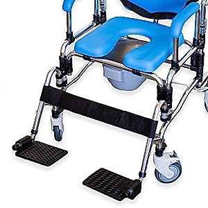 Laguna Professional Reclining Shower Chair with Wheels, Institutional Quality Adjustable Tilting Commode Seat for Shower and Bathtub for Elderly, Seniors, and Disabled, Padded Seat, Back, Armrests