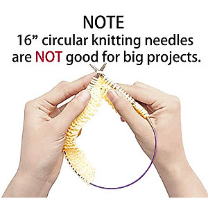 Circular Knitting Needles 16 Inch Set Round Metal Kit Size 13 10 8 6 2.5 0