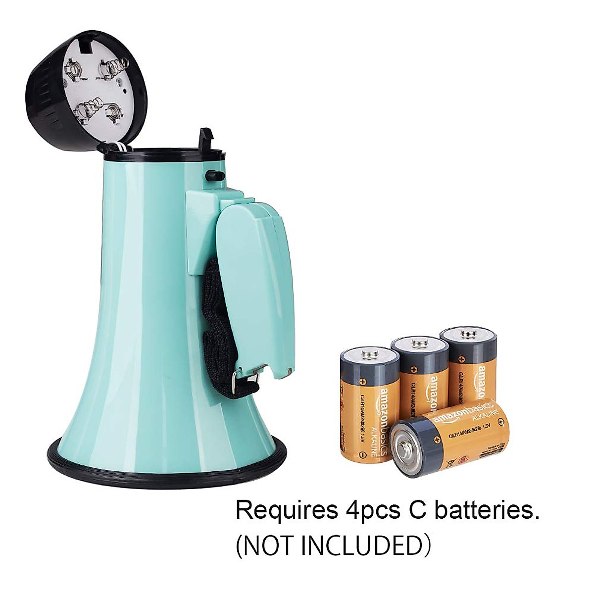 MyMealivos Portable Megaphone Bullhorn 20 Watt Power Megaphone Speaker Voice and Siren/Alarm Modes with Volume Control and Strap (Teal)…