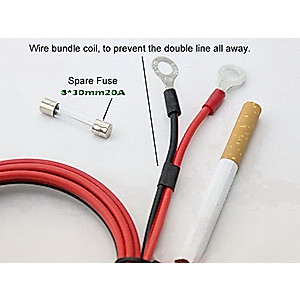 Carviya 12V 24V Heavy Duty 16AWG 0.5M 0.5 Meter 15A 20A Male Plug Cigarette Lighter Adapter Power Supply Cable For Car inverter,Air pump,electric cup (1.64ft) (3 Pack)