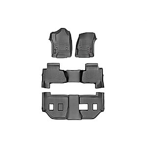 WeatherTech Custom Fit FloorLiners for Suburban, Yukon XL - Full Set (44607-1-8-9), Black
