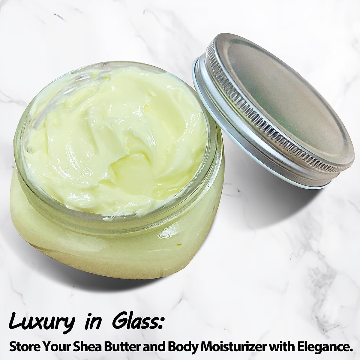 CHGShine Wide Mouth Mason Jar 8 oz for Pickling, Shea Butter Body Butter, Canning, Candles, Fruit Preserves, Jam or Jelly - Glass jar with Lids 8pc