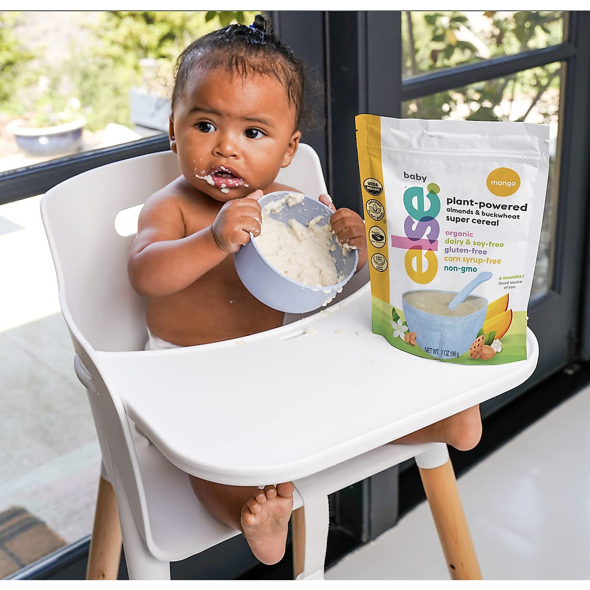 Else Nutrition Super Cereal For Babies 6 mo+, Made With Real Whole Plants for a Nutritionally Balanced meal, with gluten free carbs and plant protein (Vanilla, Single)