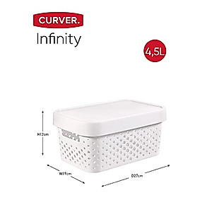 Curver Infinity Dots - White - 2 x 45 Litre and 2 x 11 Litre