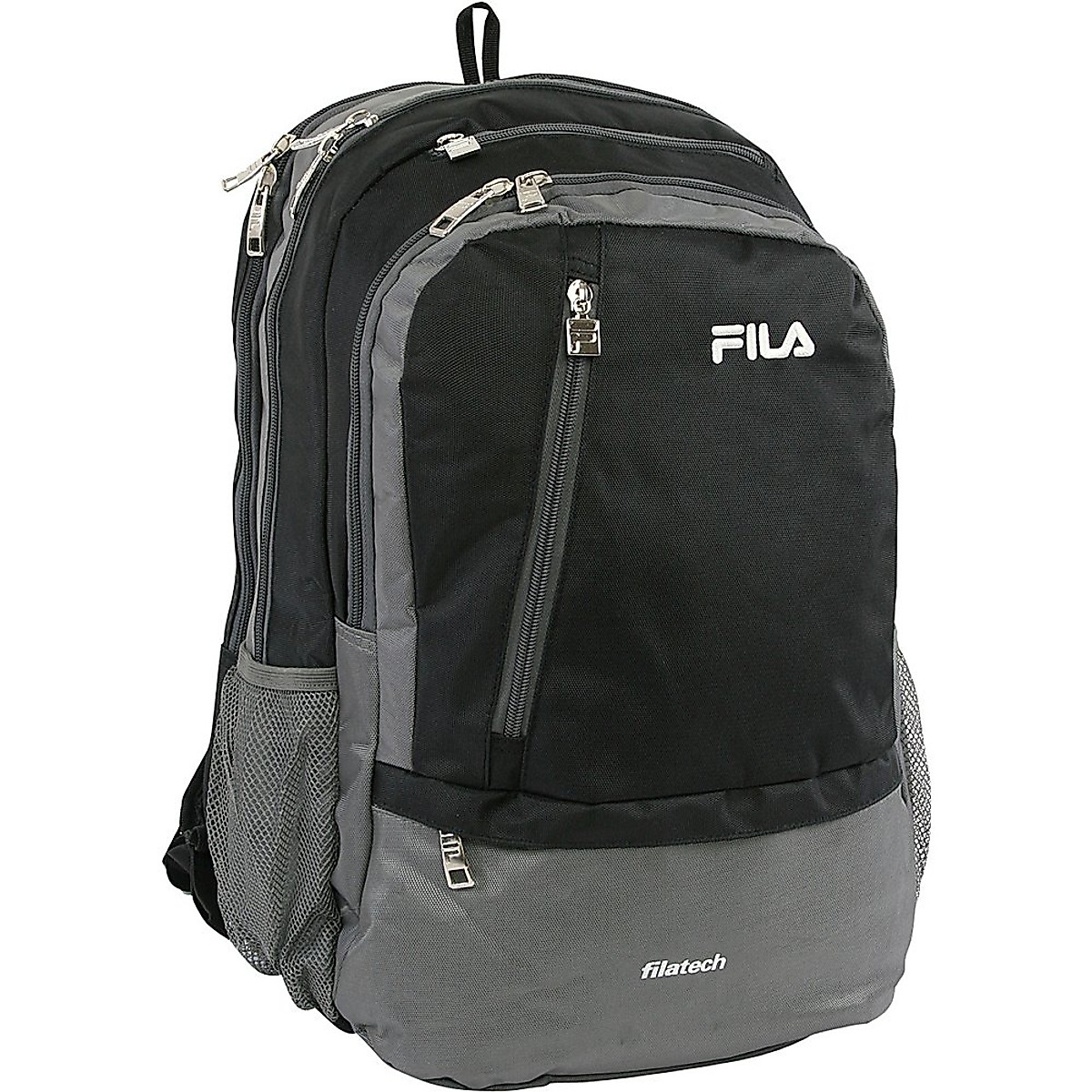 FILA Duel School Laptop Computer Tablet Book Bag, Black, One Size