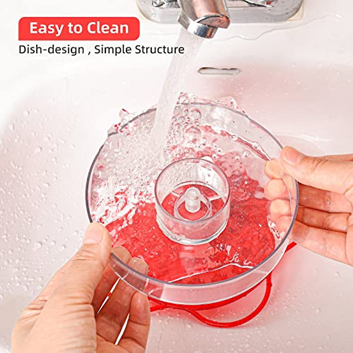 Oubaiyi Hanging Hummingbird Feeders for 24 Feeding Ports,2 Pack,Leak-Proof,Ant-Moat,Easy to Clean and Fill, Saucer Humming Feeder Outdoors Windows ,Deck, Patio, Garden, Red&Red