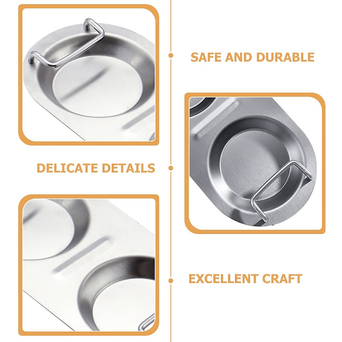 Cabilock Stainless Steel Spoon Rack Ladle Rest Chopsticks Pillow Pot Spoon Holder Cutlery Stand Pan Lid Holder Gold Spoon Rest Utensils Rest Utensil Holder Household Cutlery Rack