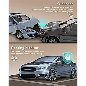 iZEEKER Dash Cam for Cars, 1080P Full HD Dash Camera, Dashcam with Night Vision, Car Camera with 3-inch LCD Display, Parking Mode, G-Sensor, Loop Recording, WDR