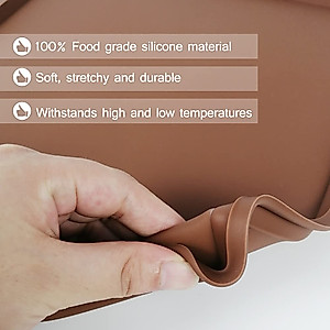 Hlimior 6PCS Silicone Dehydrator Trays with Edge for 14" x 14" Trays, Compatible with Excalibur Dehydrator, Multi-purpose Reusable for Jerky, Fruit, Meat, Herbs, Vegetables, Crackers