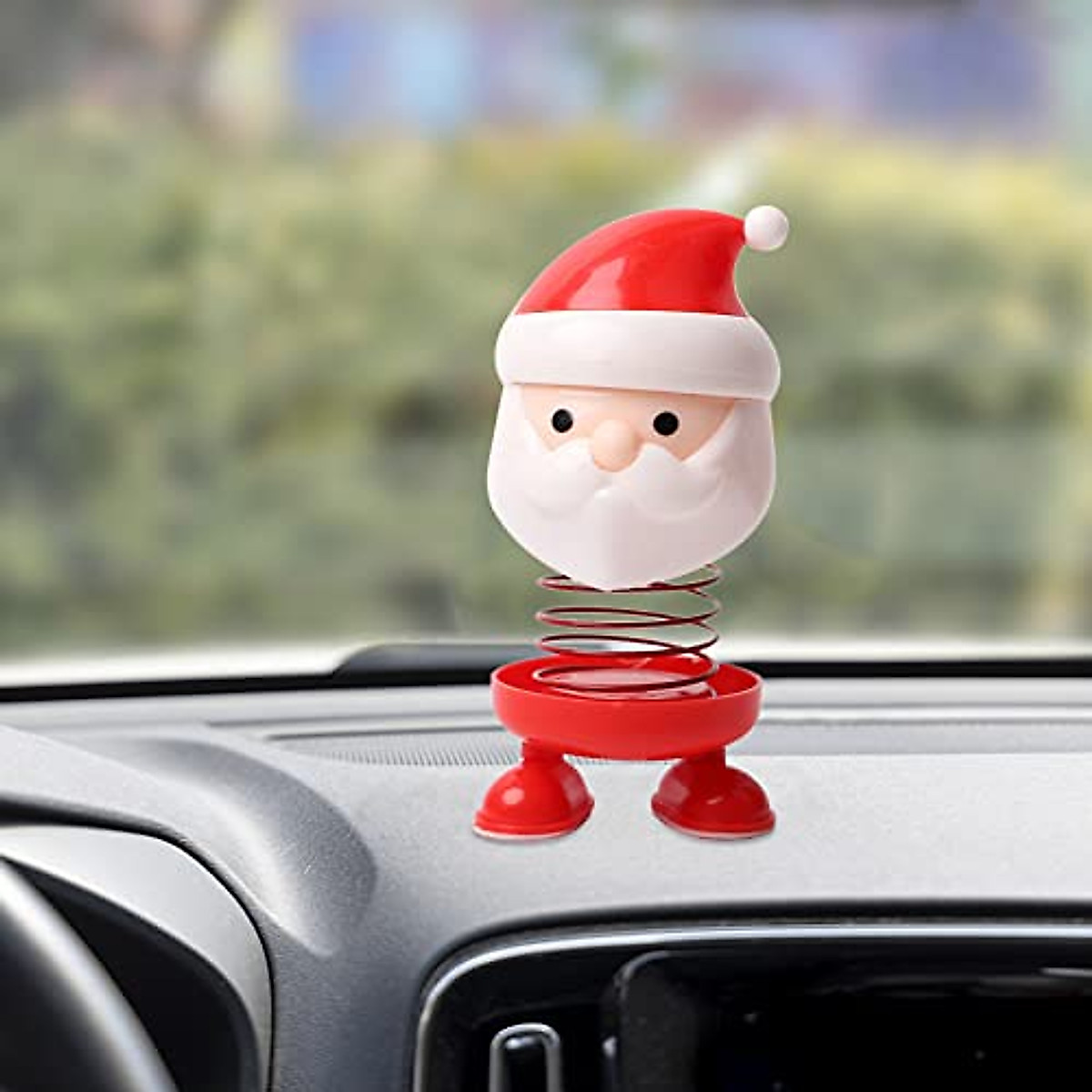 ikasus Shaking Head Toys Car Ornaments Cute Christmas Bobblehead Nod Dolls Car Dashboard Decor Cute Santa Claus Figurine Christmas Party Bobble Head Statue Desktop Ornaments Car Interior Accessories