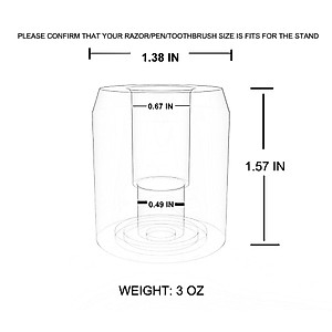 DEDGE Safety Razor Stand Alloy Shaving Stand for Bathroom Accessory Matte Black