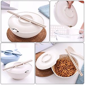 Hemoton 1 Set Ramen Bowl Japanese Noodle Bowl Instant Noddles Bowl with Chopstick and Spoon