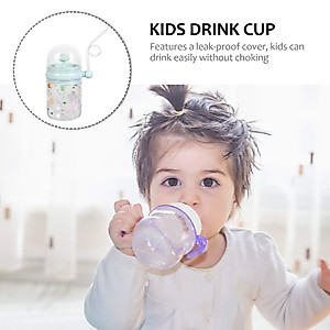 TOYANDONA Baby Drinking Cup with Straw Water Whale Spray sippy Cup Portable Toddler Cups Summer Water Cup Green(Pattern Random)